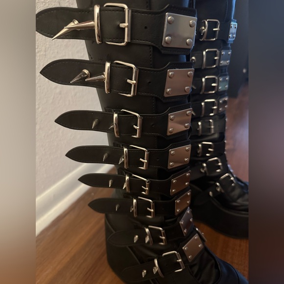 Demonia | Shoes | Spiked Demonia Platform Boots | Poshmark
